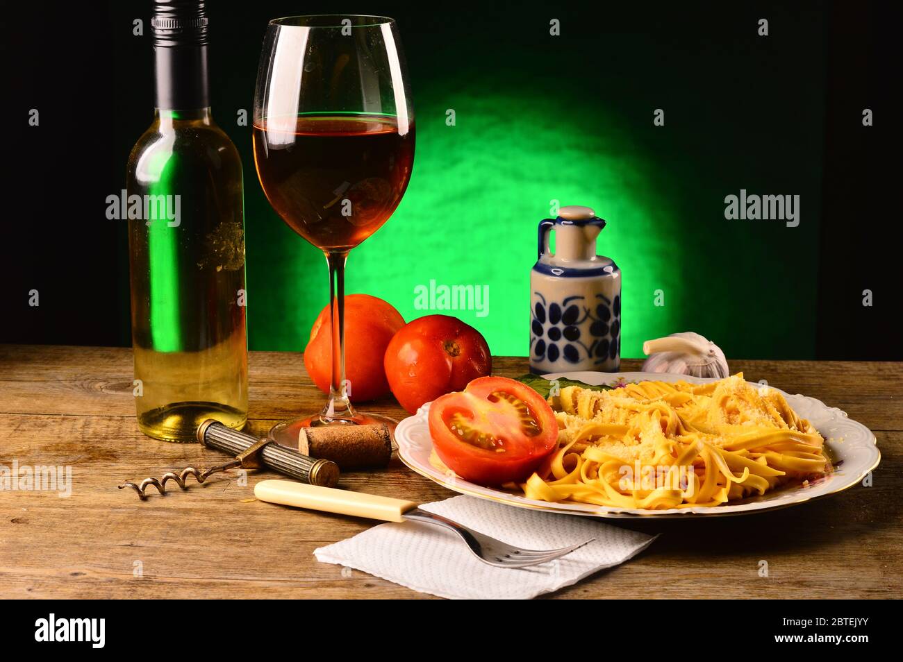 Pasta, typical italian food on the plate Stock Photo - Alamy