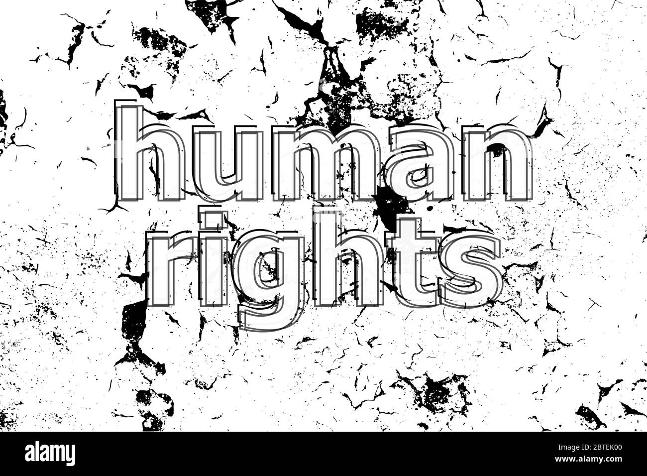 Text Human rights. Law concept . Painted word on white black vintage ...