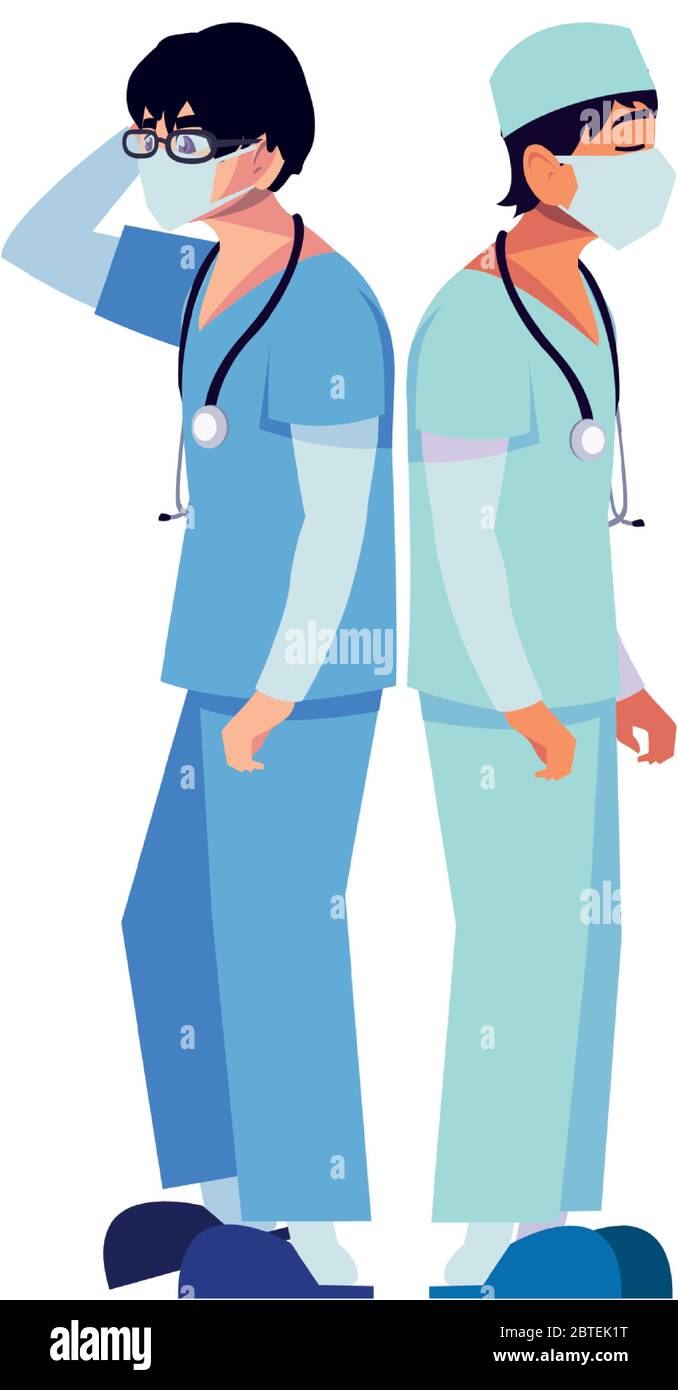 Men doctors masks design Stock Vector Images - Alamy