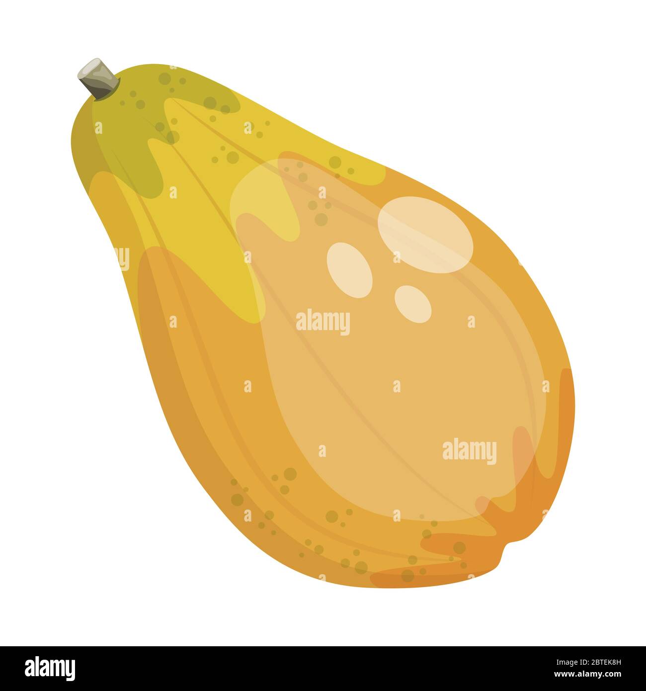 Cartoon ripe papaya fruit, vector illustration Stock Vector Image & Art ...