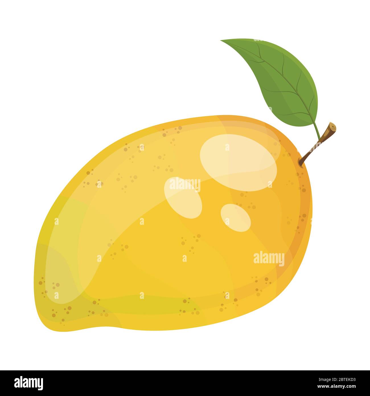Cartoon ripe mango fruit, vector illustration Stock Vector Image & Art ...