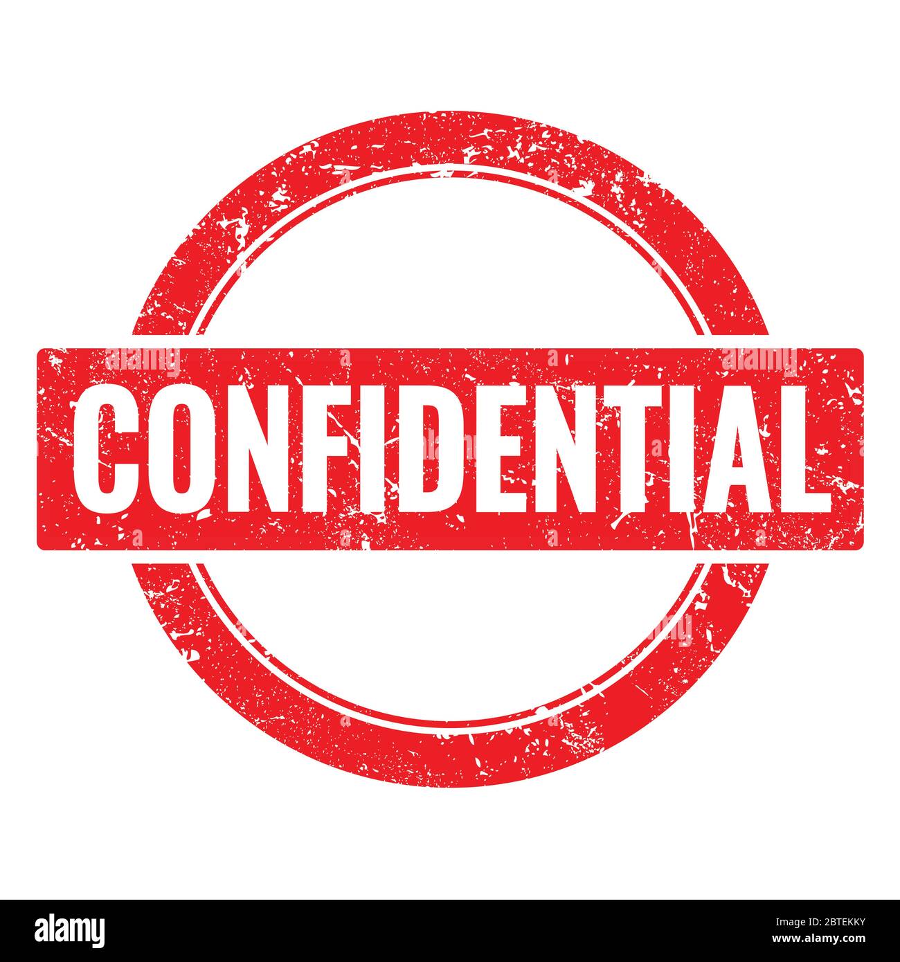 CONFIDENTIAL red grungy round stamp sign Stock Photo - Alamy