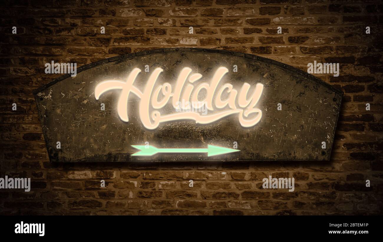 Street Sign the Direction Way to Holiday Stock Photo - Alamy