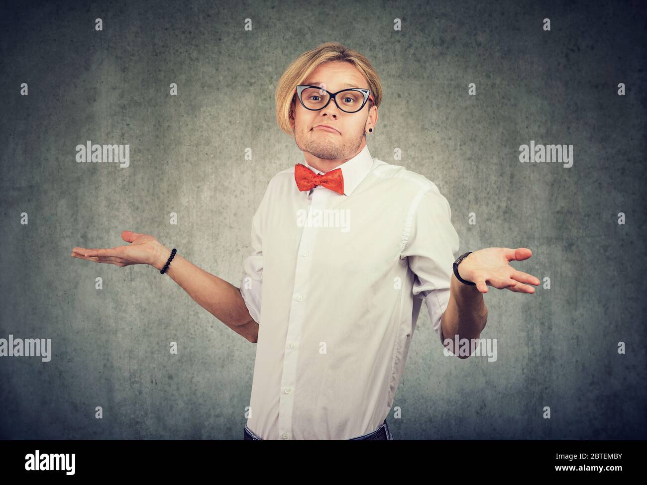 Dont know young man hi-res stock photography and images - Alamy