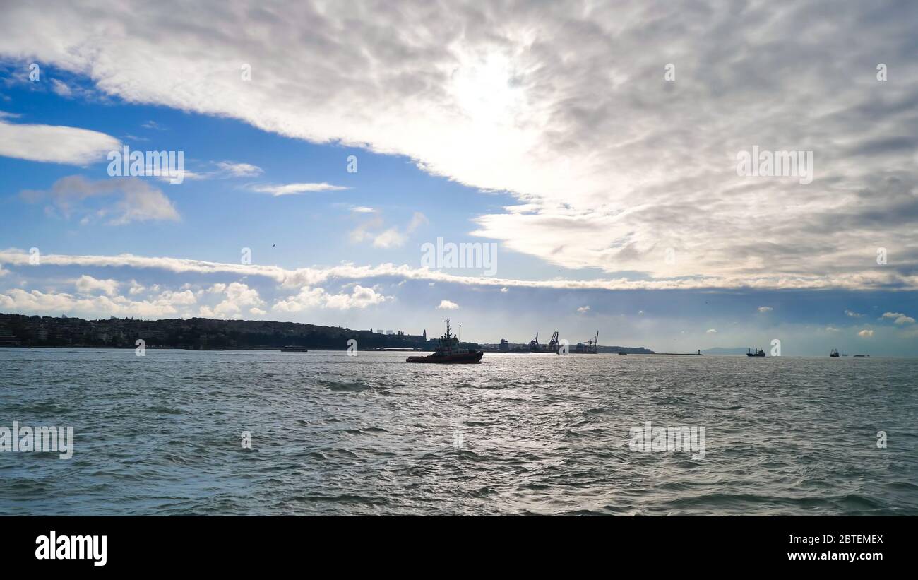 View of Bosphorus Strait in Istanbul, Turkey. Bosphorus strait ...