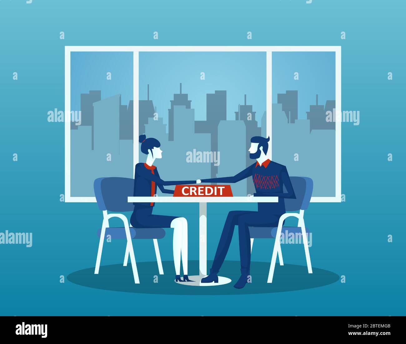 On a bank Stock Vector Images - Alamy