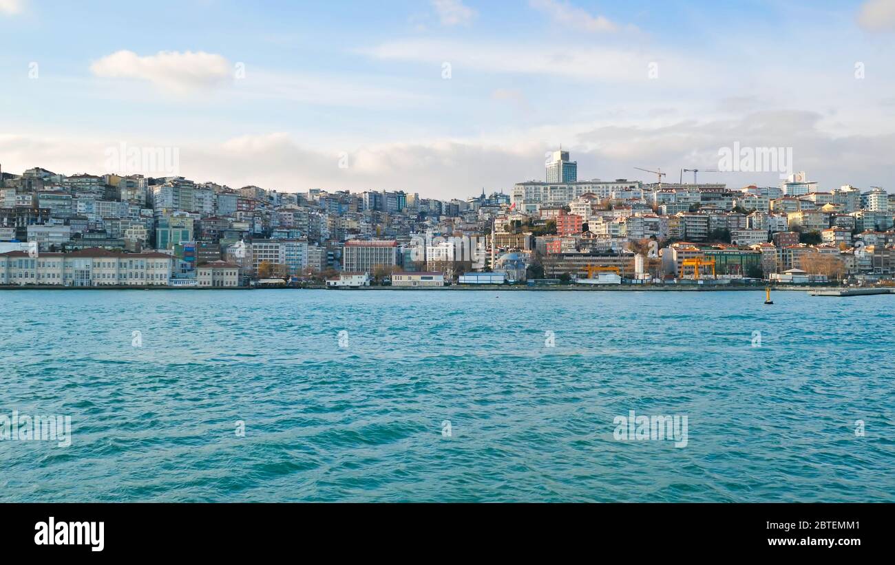 View of Bosphorus Strait in Istanbul, Turkey. Bosphorus strait ...