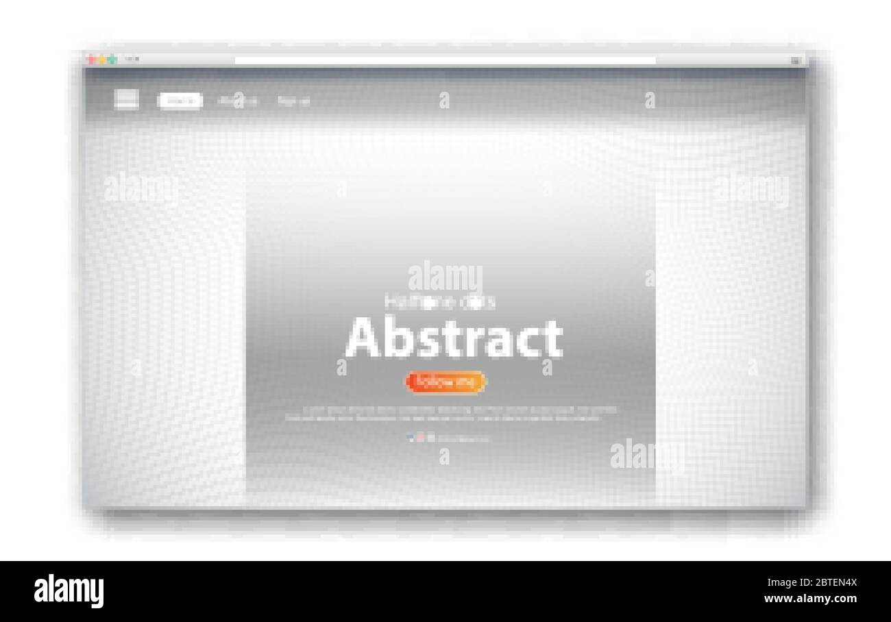 illustration of Creative web interface design. Abstract black and white ...
