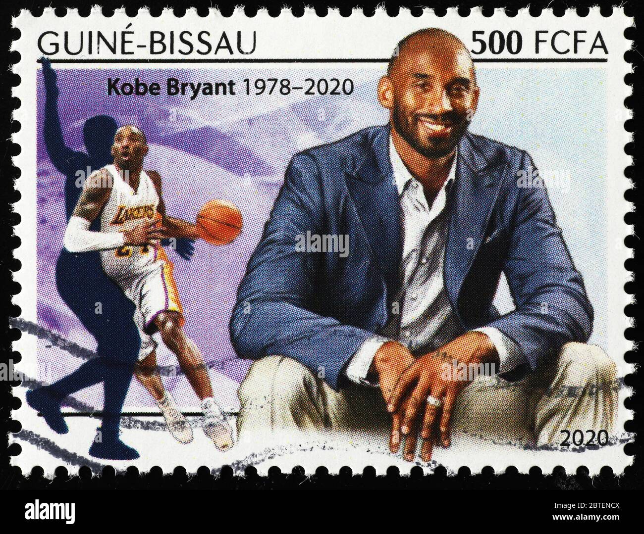 Beautiful portrait of Kobe Bryant on postage stamp Stock Photo - Alamy