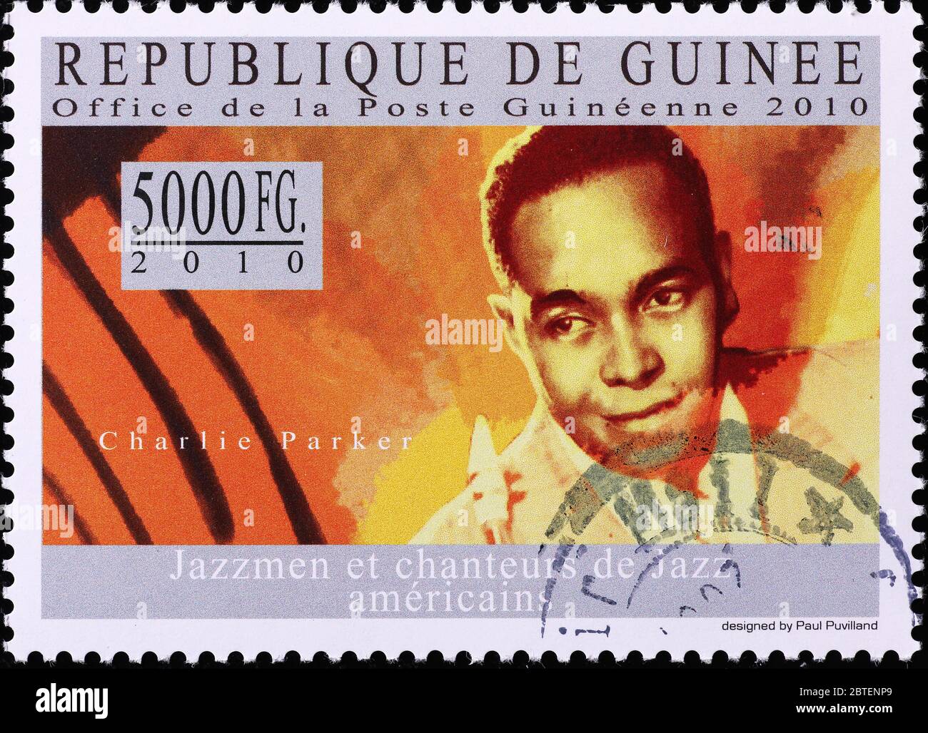 Charlie Parker on postage stamp of Guinea Stock Photo - Alamy