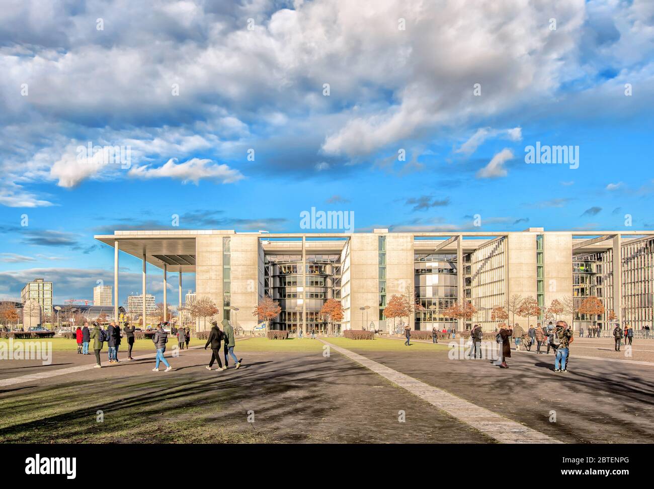 Berlin, Germany - December 9, 2019: German Chancellery. The chancellor ...