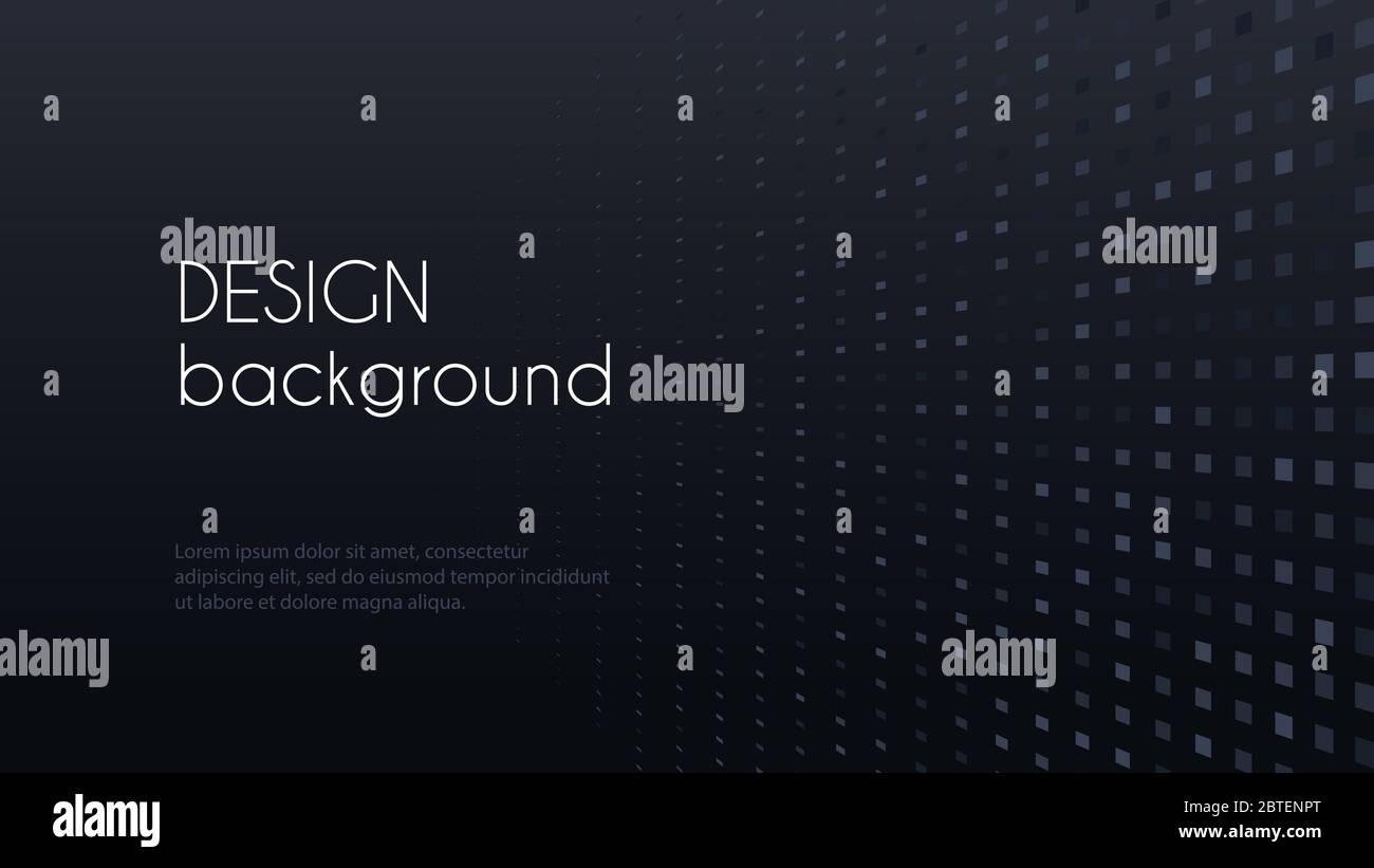 Black minimal abstract background. Vector banner template. Dotted ...
