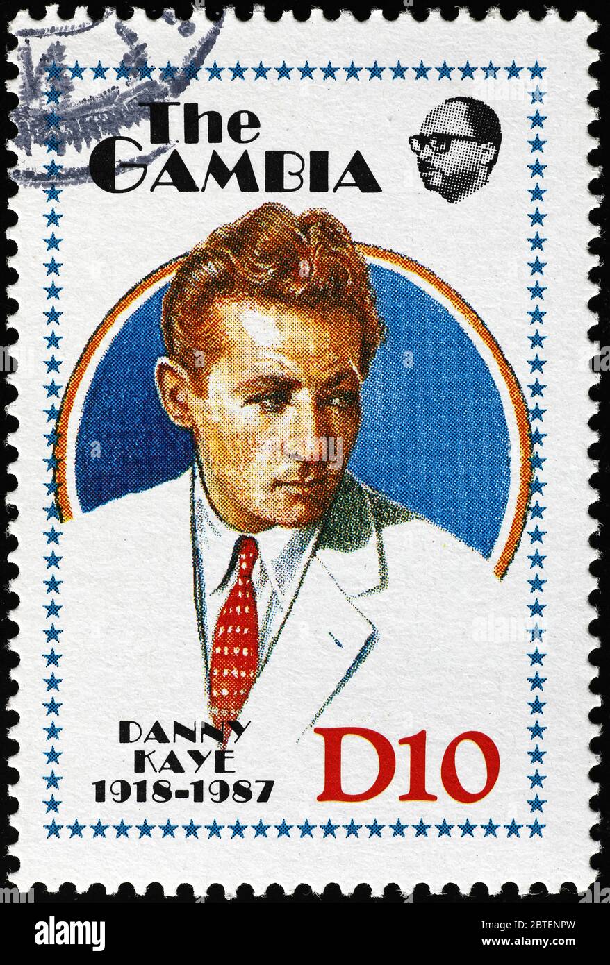 Danny Kaye on postage stamp of Gambia Stock Photo - Alamy
