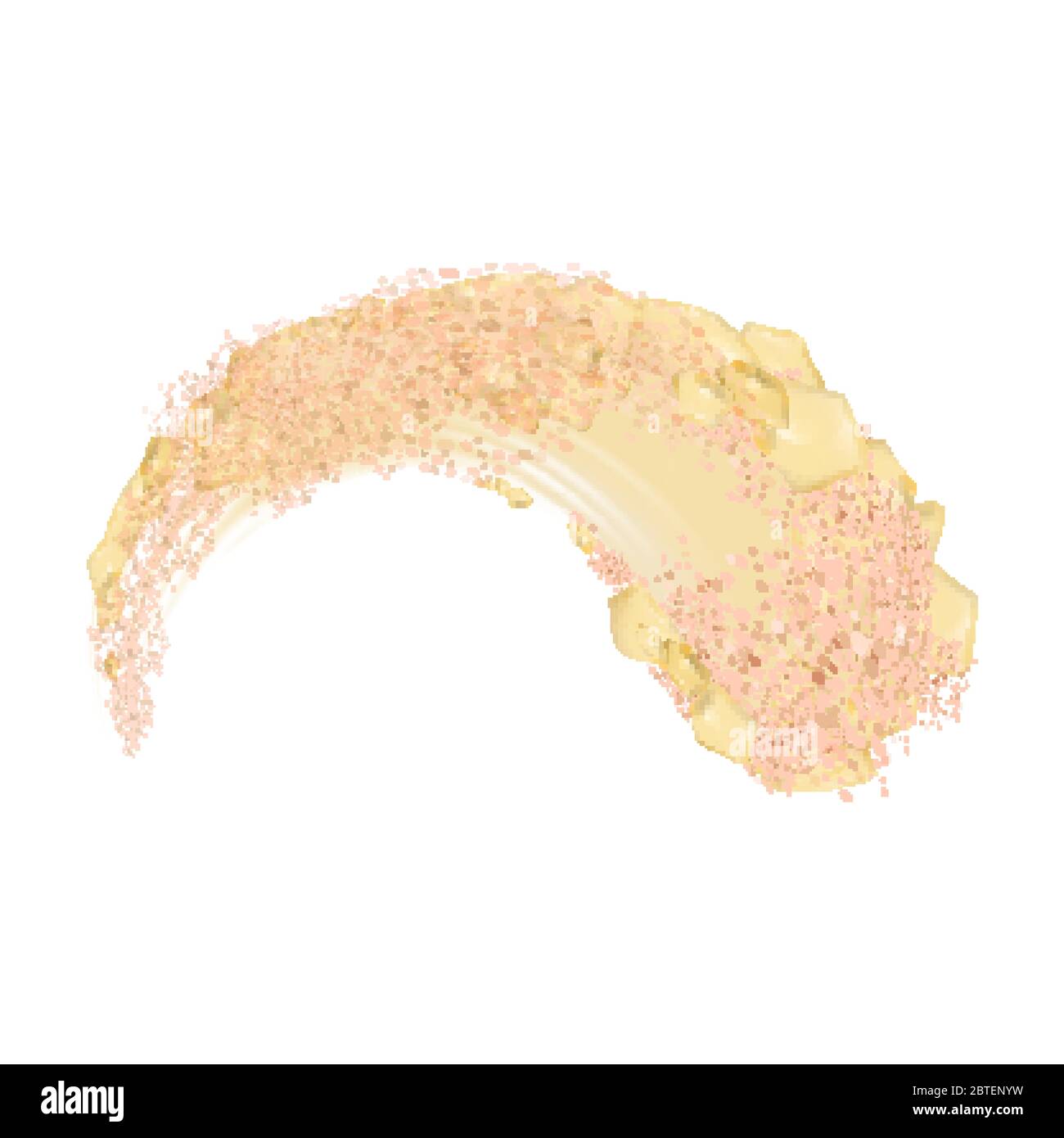 Powder Face Skin Cosmetics Make-up Smear Vector Stock Vector Image ...