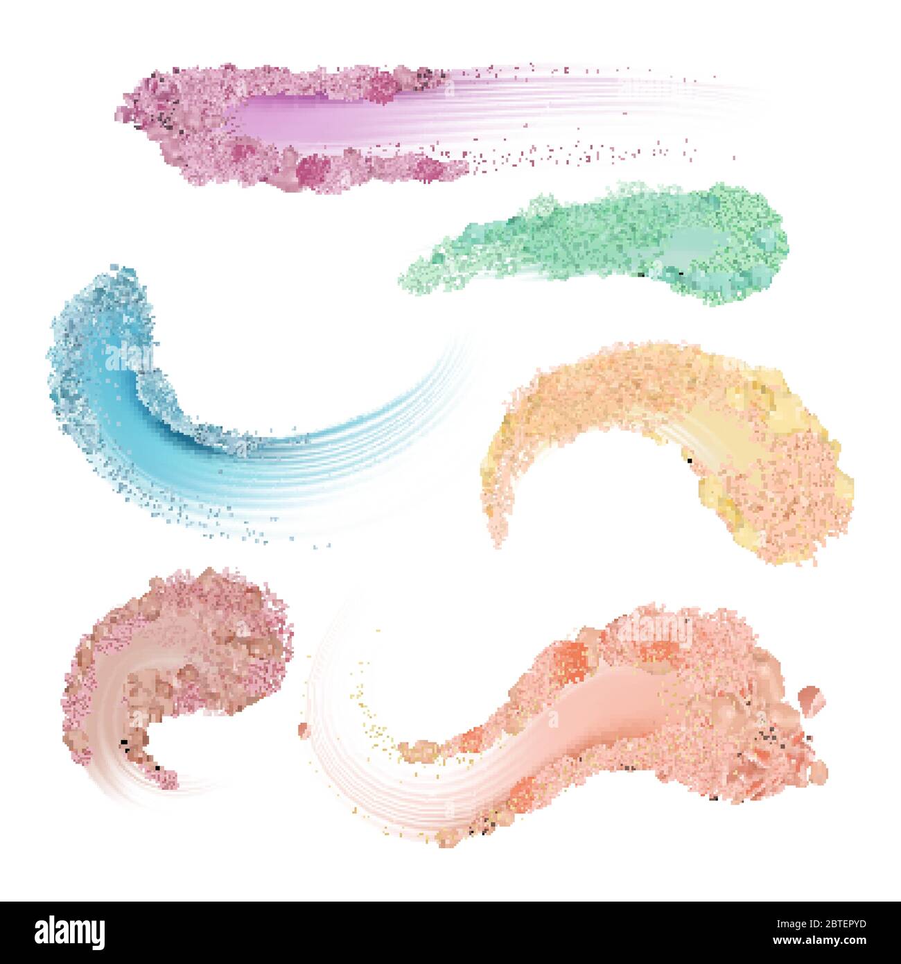 Powder Palette Face Cosmetics Makeup Set Vector Stock Vector Image ...