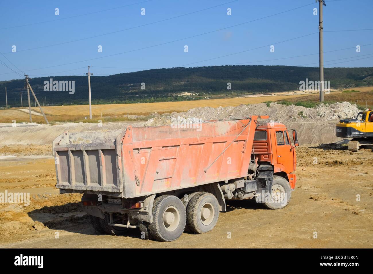 Construction of a new road and transport interchange. Work on ...
