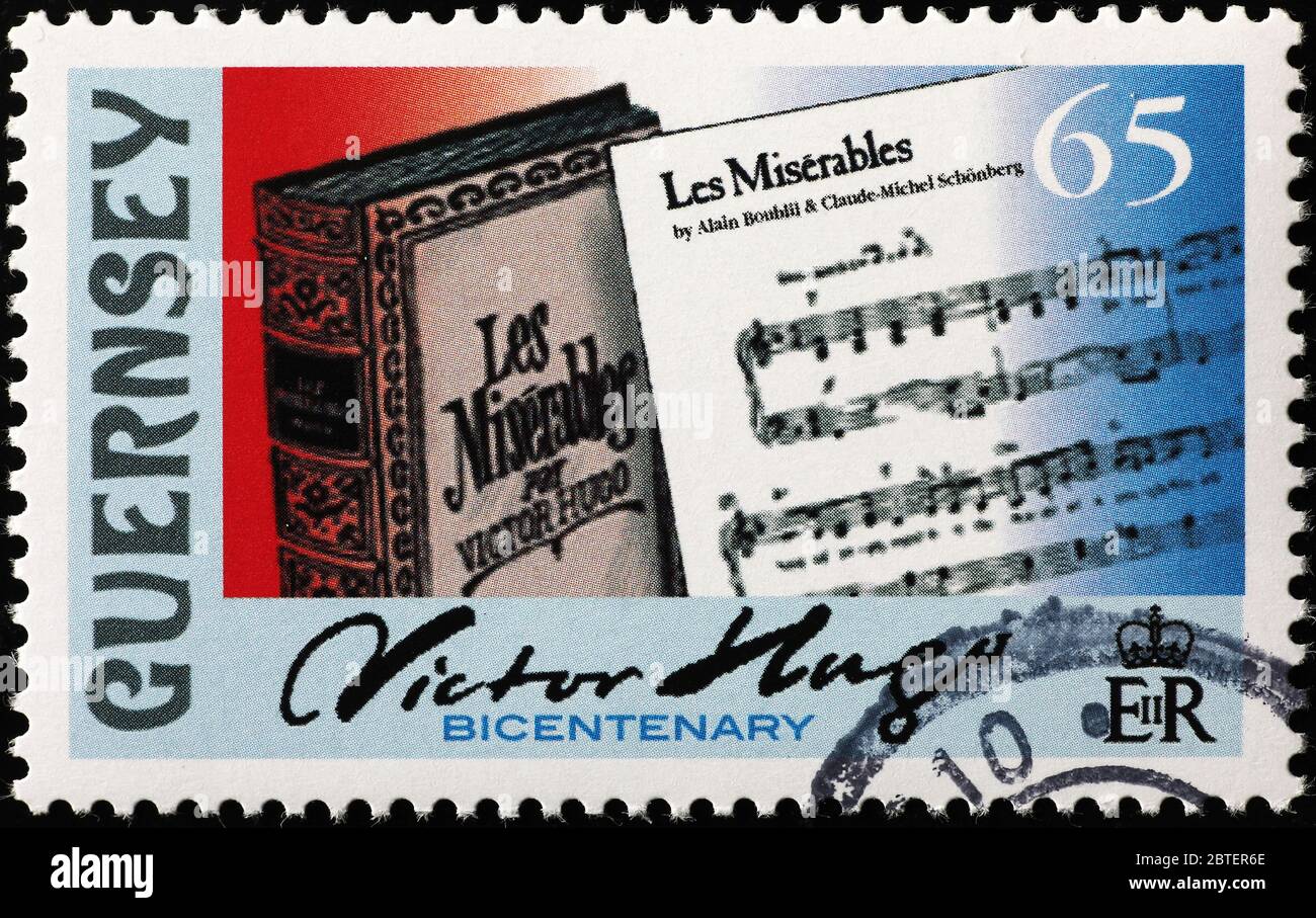Musical Le MIserables celebrated on postage stamp Stock Photo - Alamy