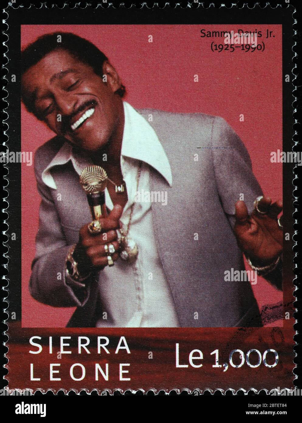 Sammy Davis Jr. singing on postage stamp Stock Photo - Alamy
