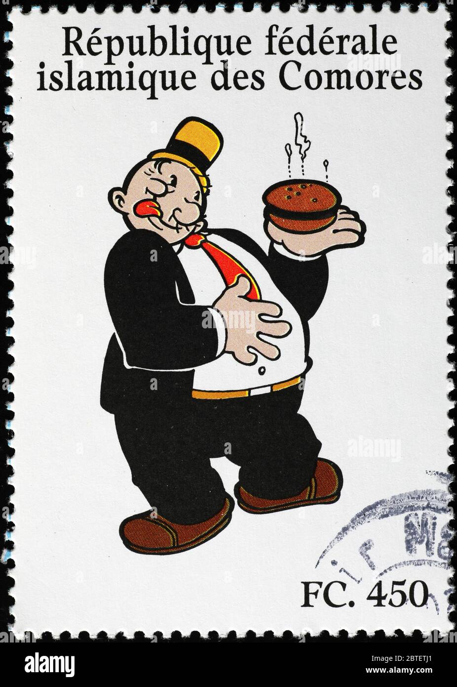 Wimpy, character of Popeye on postage stamp Stock Photo - Alamy