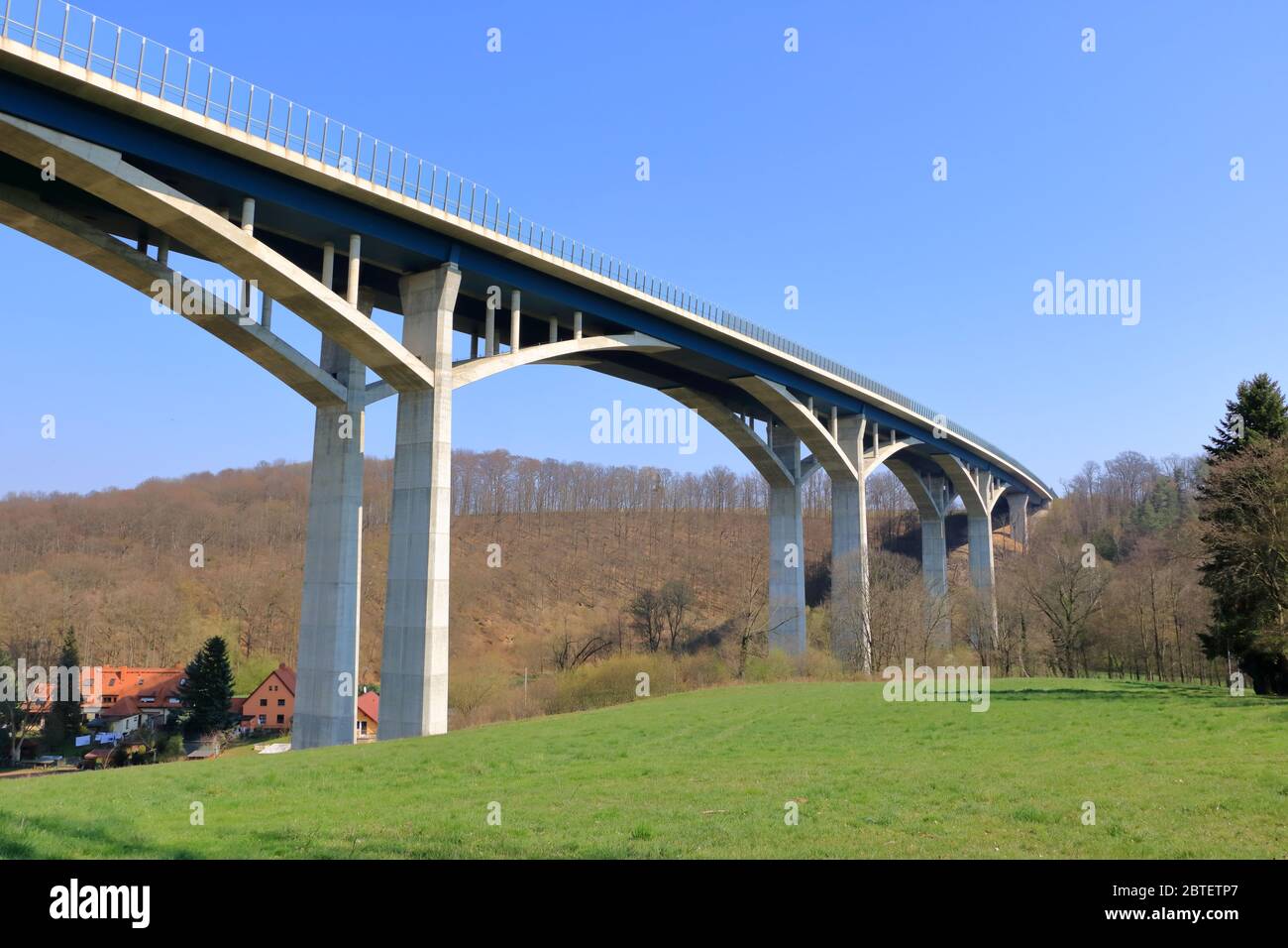 Highway Bridge over the Lockwitztal valley near Dresden, Germany in ...