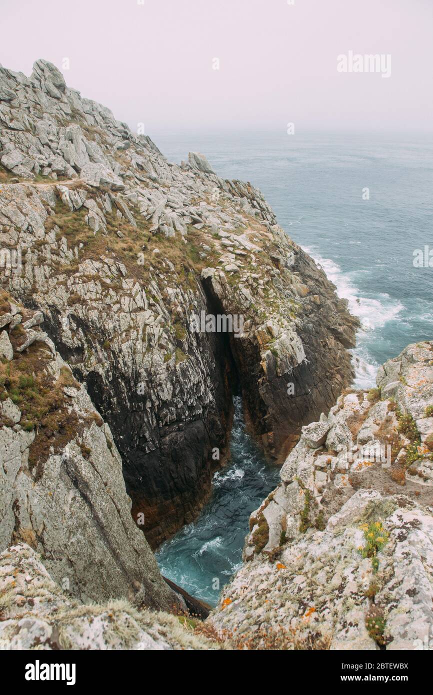 Dramatic landscape of Pointe du Raz in Brittany France Stock Photo - Alamy