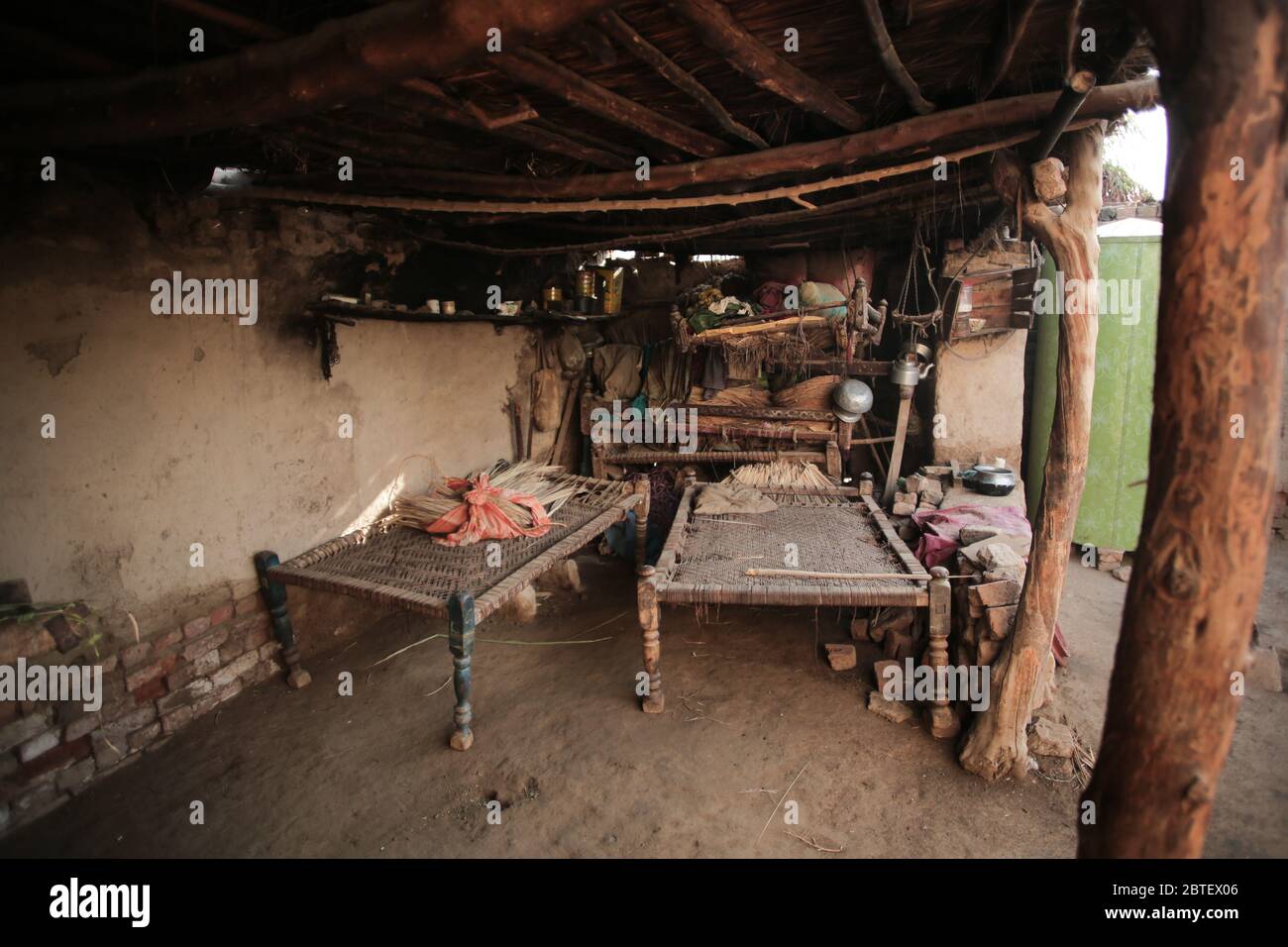 Interior Of A House In A Village In Sindh, Pakistan 27/08/2017 Stock ...