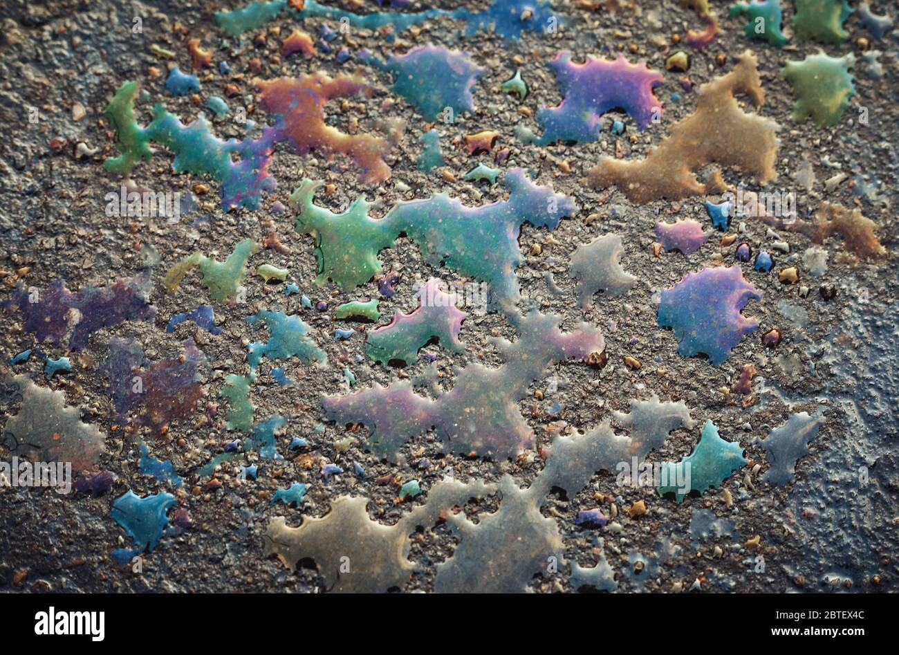 Oil stain on asphalt hi-res stock photography and images - Alamy