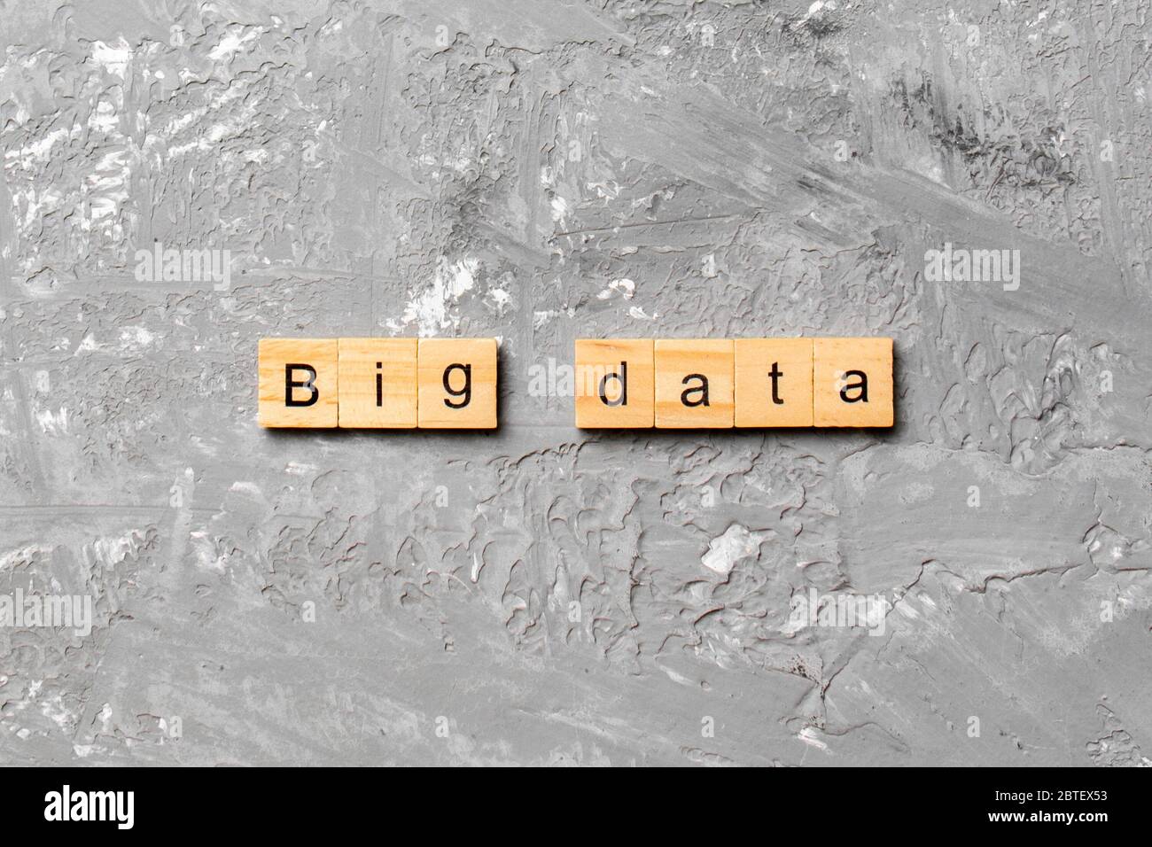 big data word written on wood block. big data text on table, concept ...