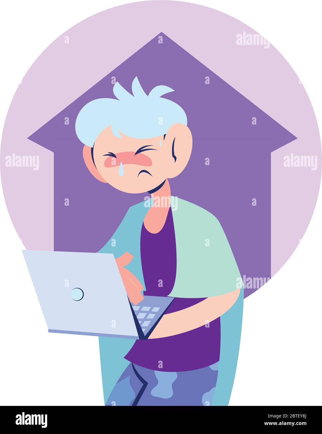 Man allergy home Stock Vector Images - Alamy