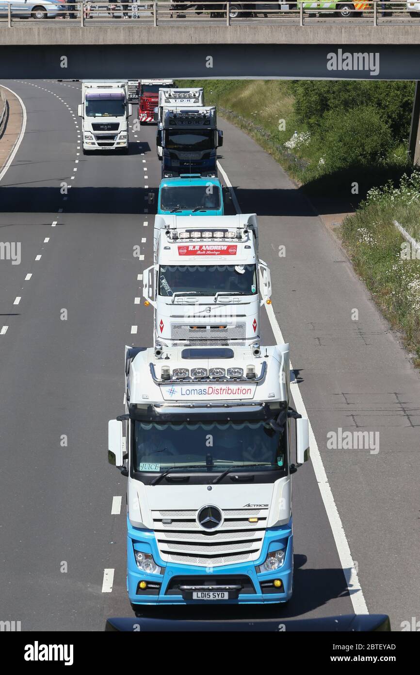 Lorries motorway hi-res stock photography and images - Alamy