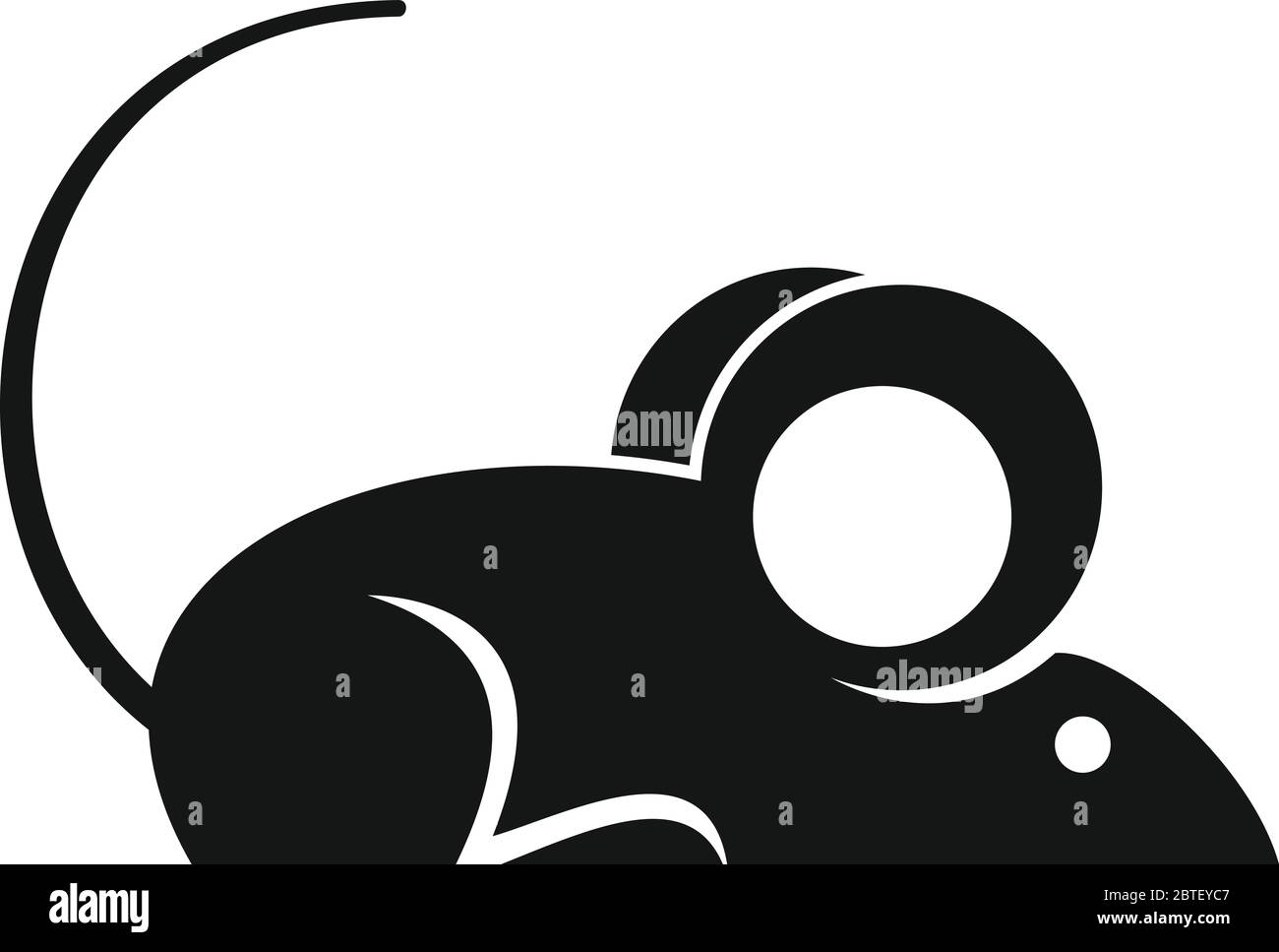 Sleeping rat icon. Simple illustration of sleeping rat vector icon for ...