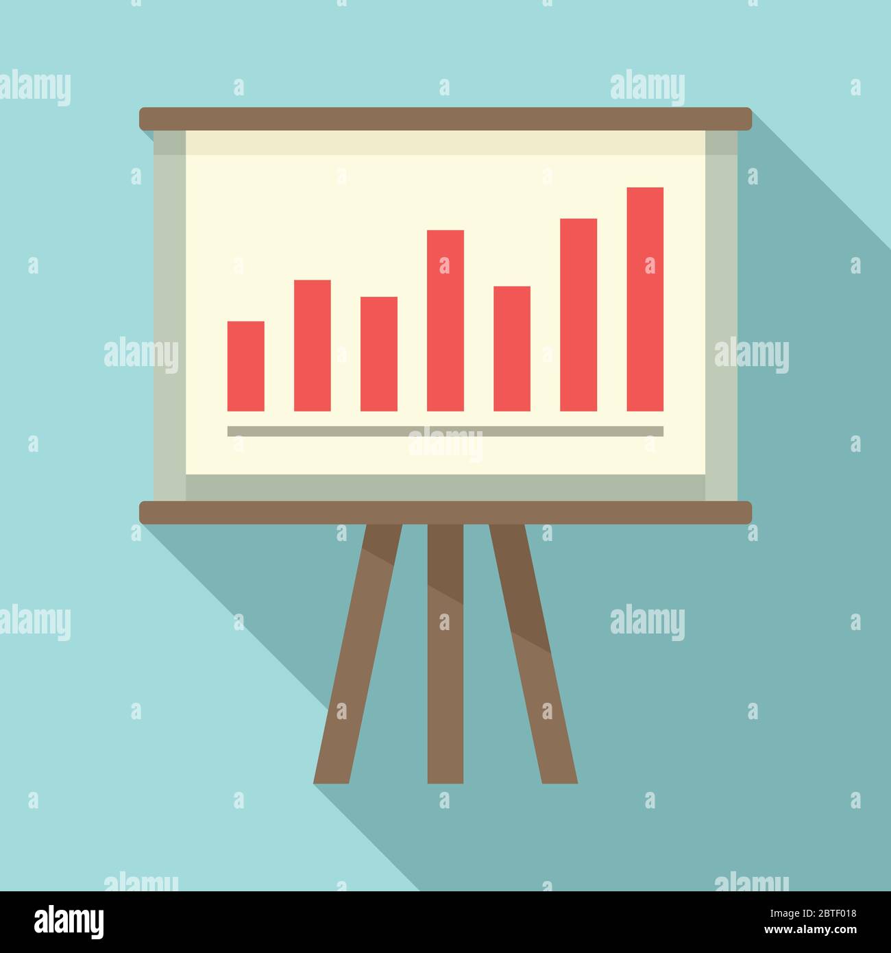 Finance graph chart banner icon. Flat illustration of finance graph ...