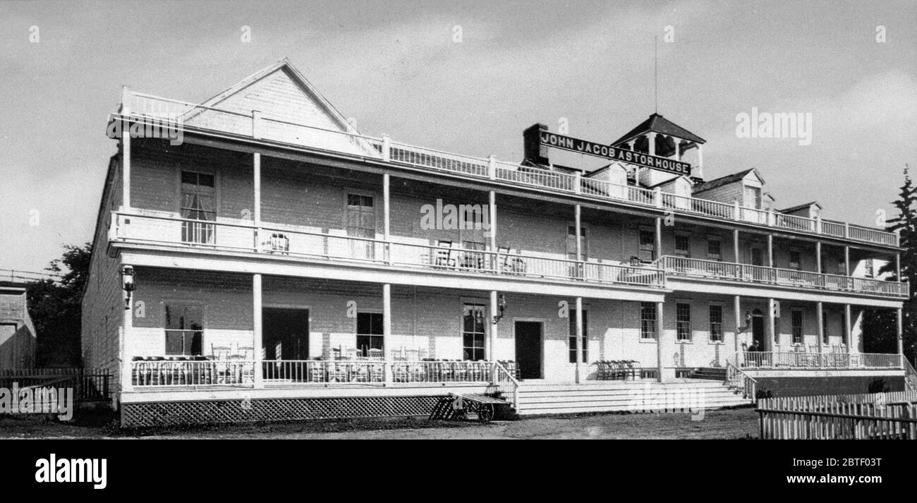 John Jacob Astor House, Mackinac Island ca. 1901 Stock Photo - Alamy