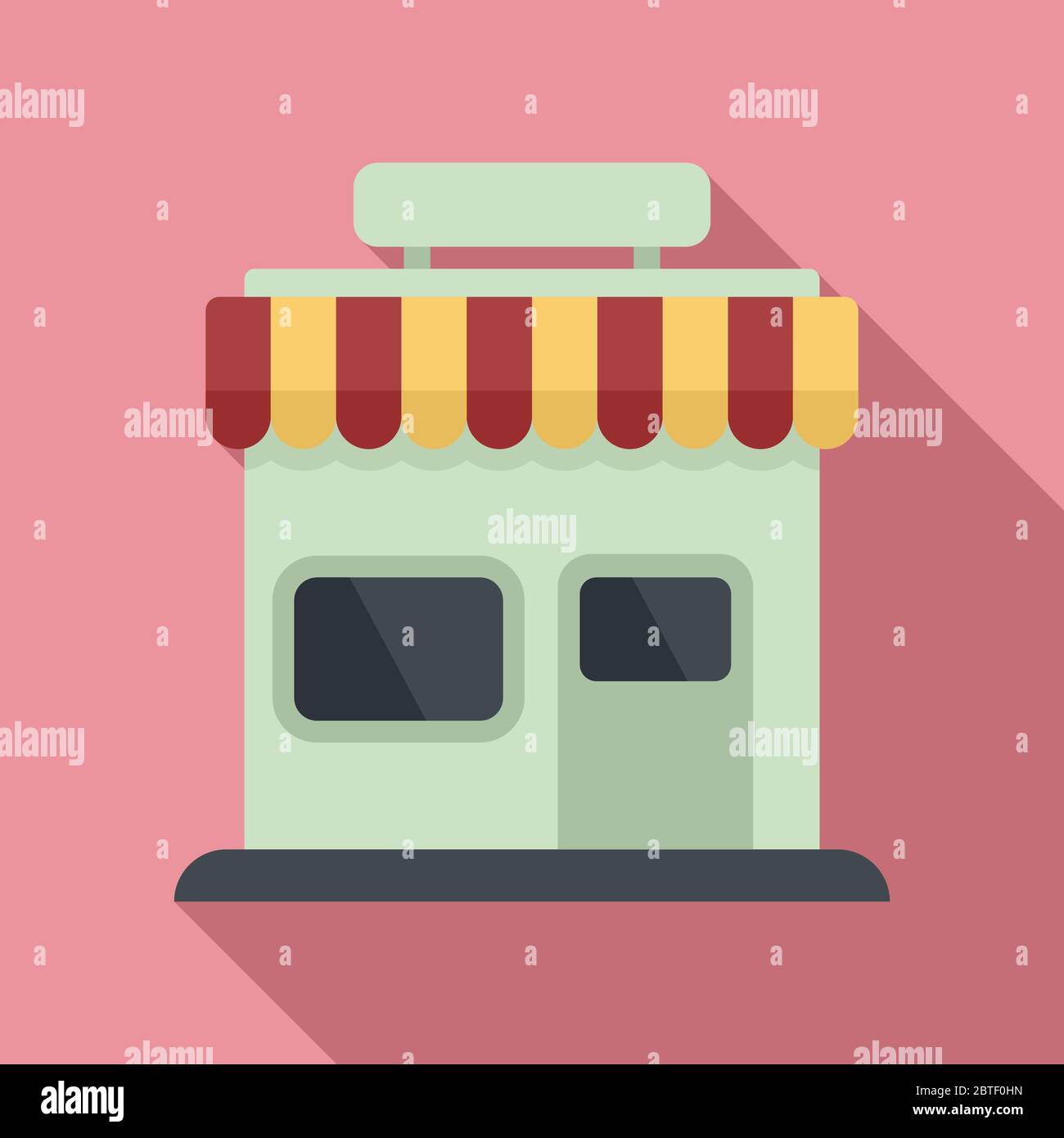 Street modern shop icon. Flat illustration of street modern shop vector ...