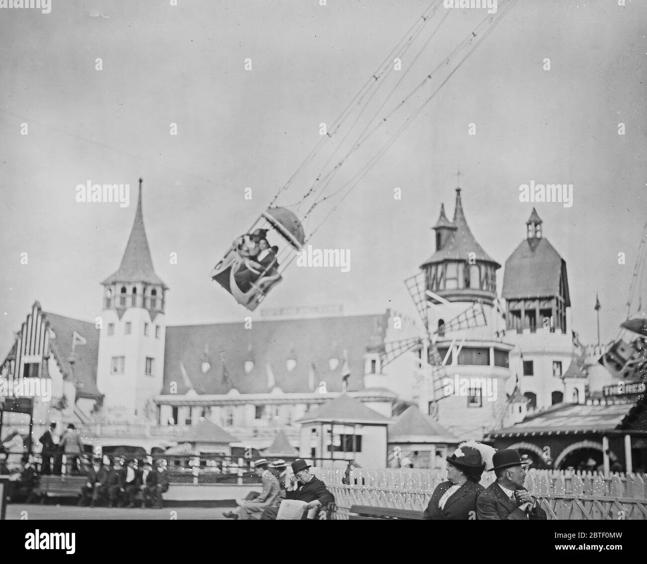 Aerial Swing at Luna Park, Coney Island ca. 1910-1915 Stock Photo - Alamy