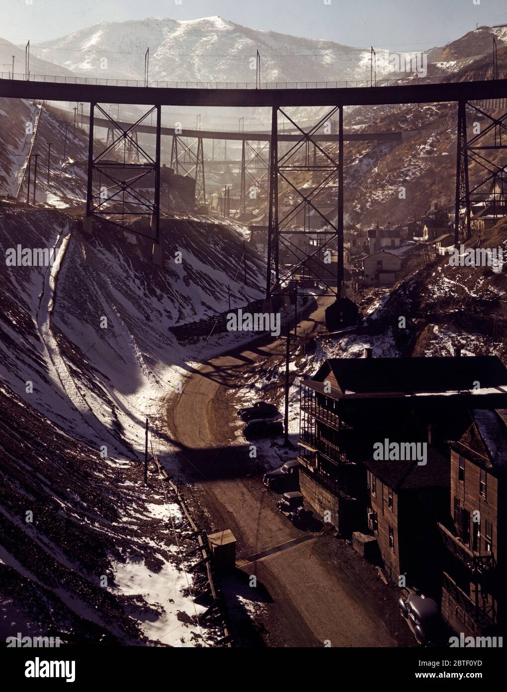 Carr Fork Canyon as seen from "G" bridge, Bingham Copper Mine, Utah ...