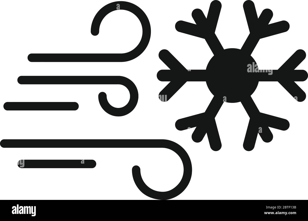 Forecast blizzard icon. Simple illustration of forecast blizzard vector ...