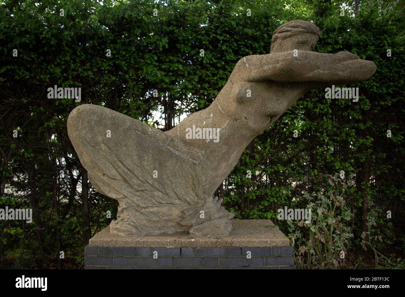 The draped woman statue North Verbena Gardens on the side of the A4 ...
