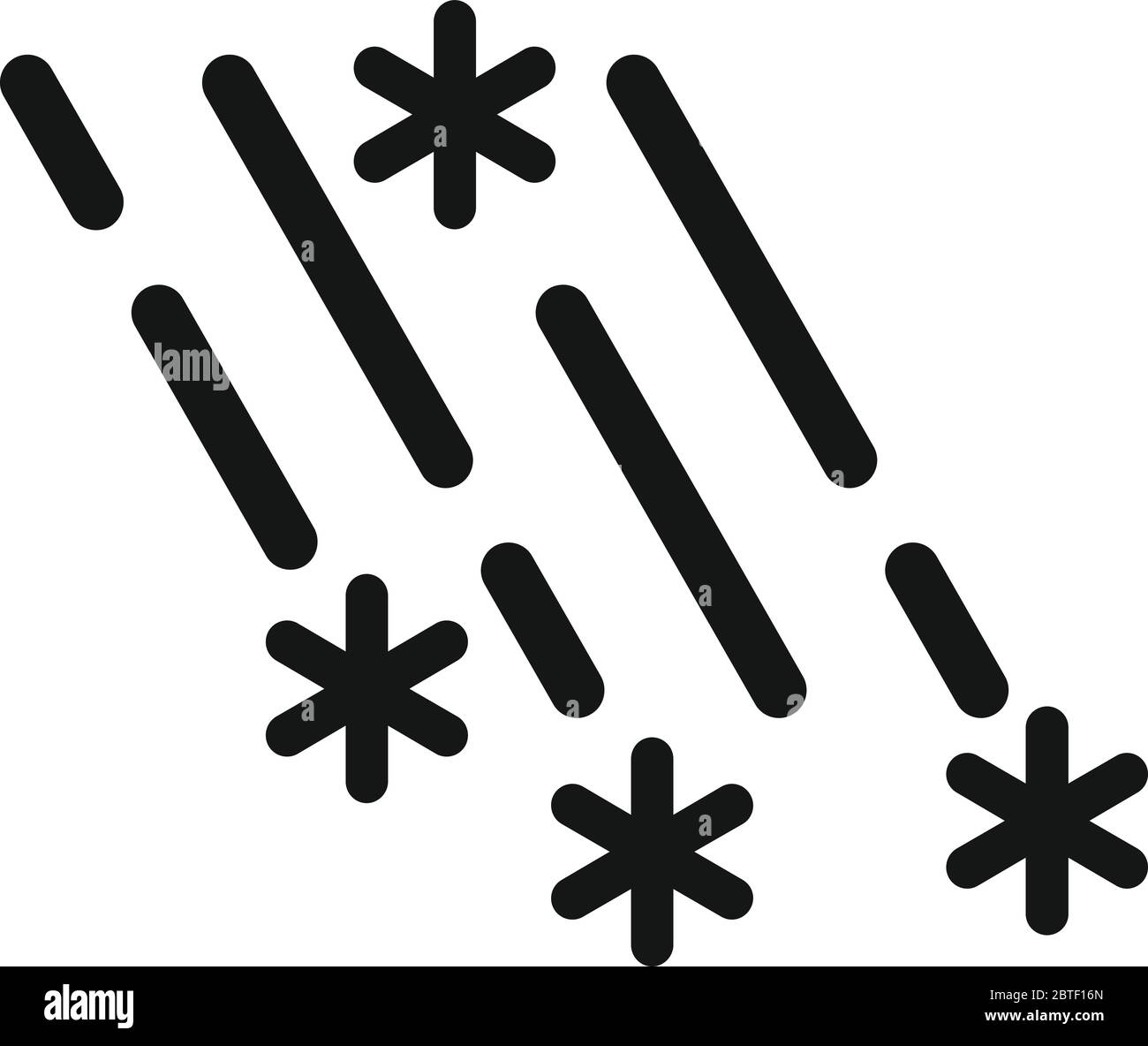 Dangerous blizzard icon. Simple illustration of dangerous blizzard ...