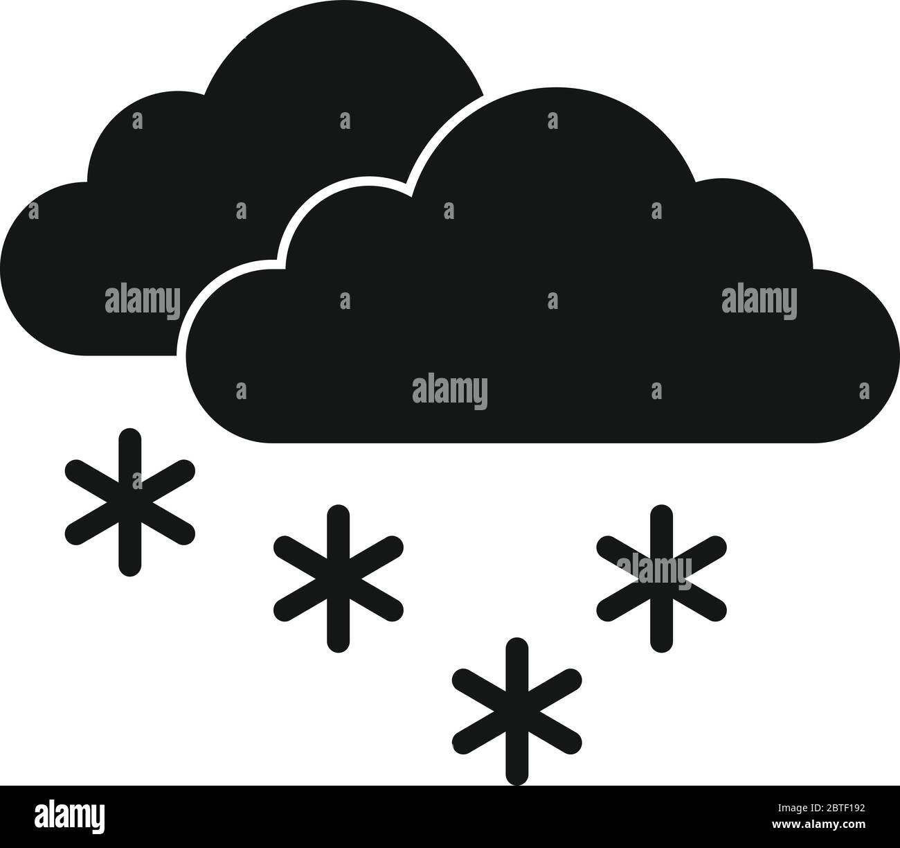 Zero temperature blizzard icon. Simple illustration of zero temperature ...