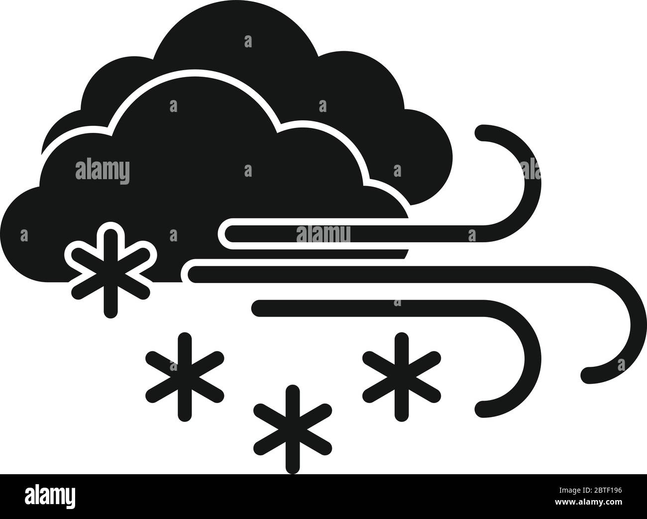 Zero blizzard icon. Simple illustration of zero blizzard vector icon ...