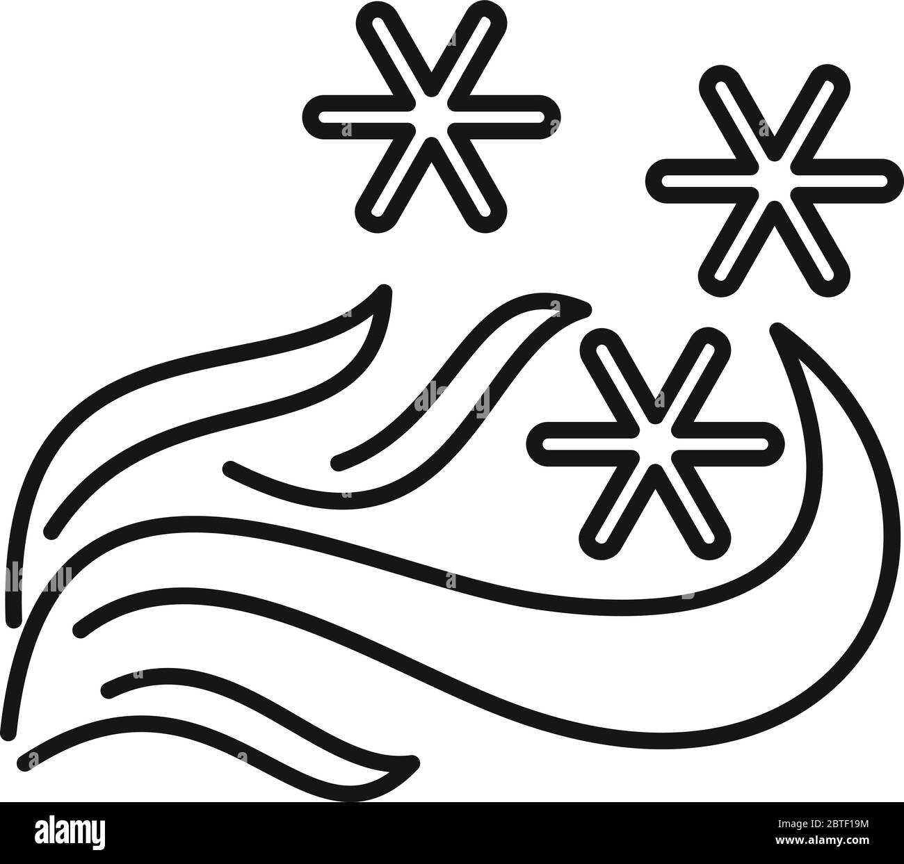 Blizzard icon. Outline blizzard vector icon for web design isolated on ...