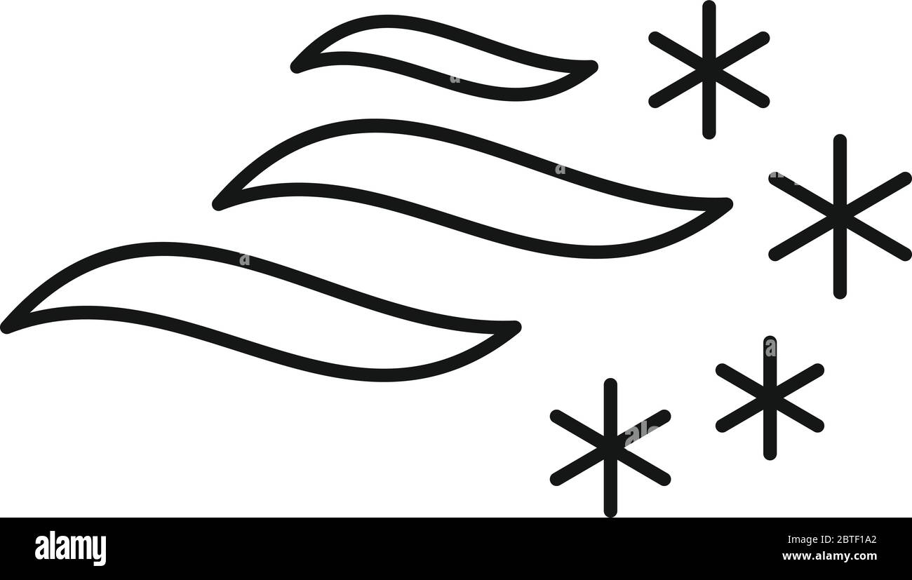 Storm blizzard icon. Outline storm blizzard vector icon for web design ...