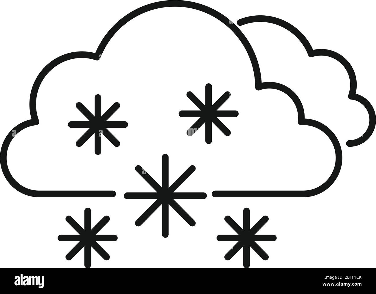 Weather blizzard icon. Outline weather blizzard vector icon for web ...