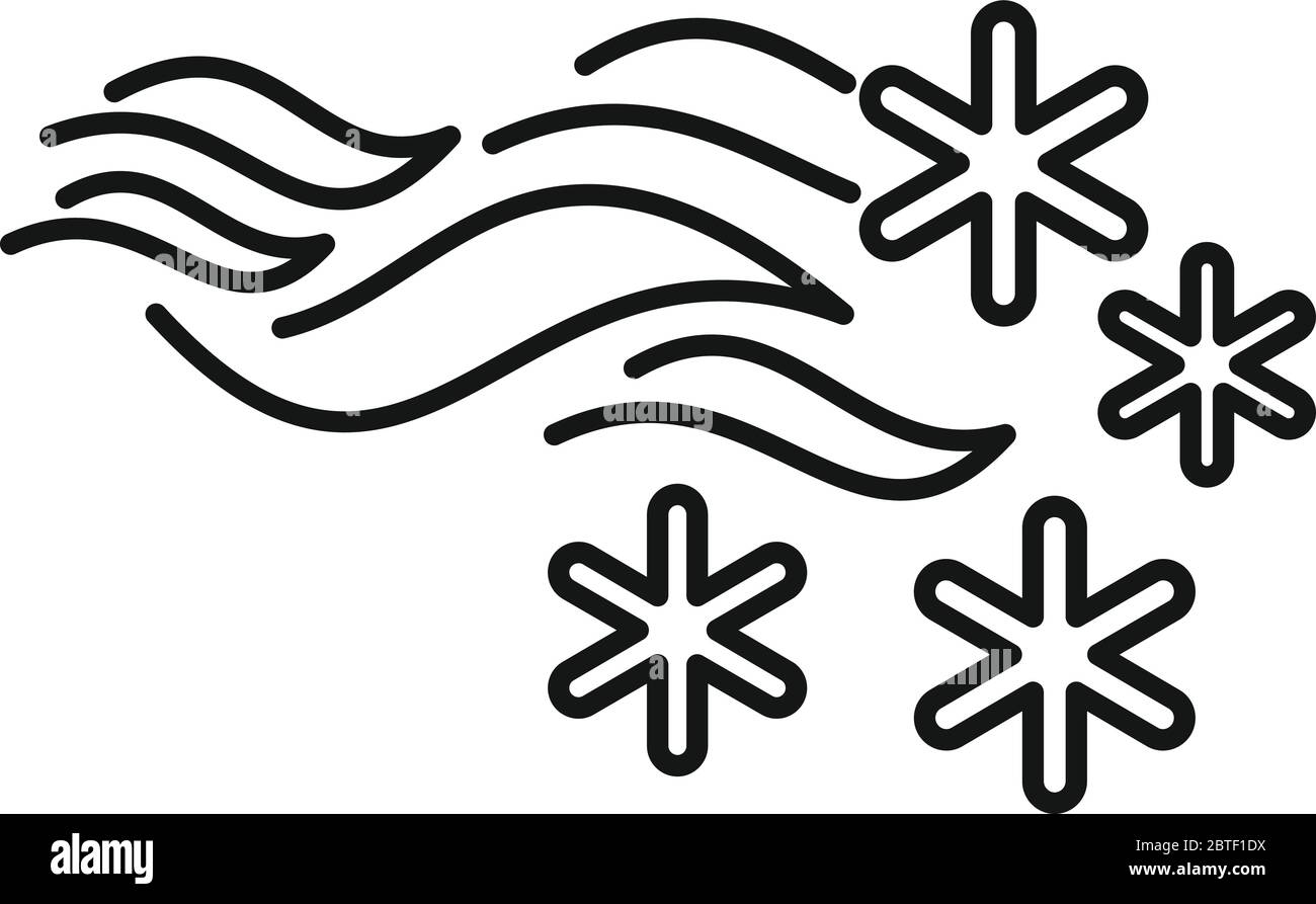 Climate blizzard icon. Outline climate blizzard vector icon for web ...