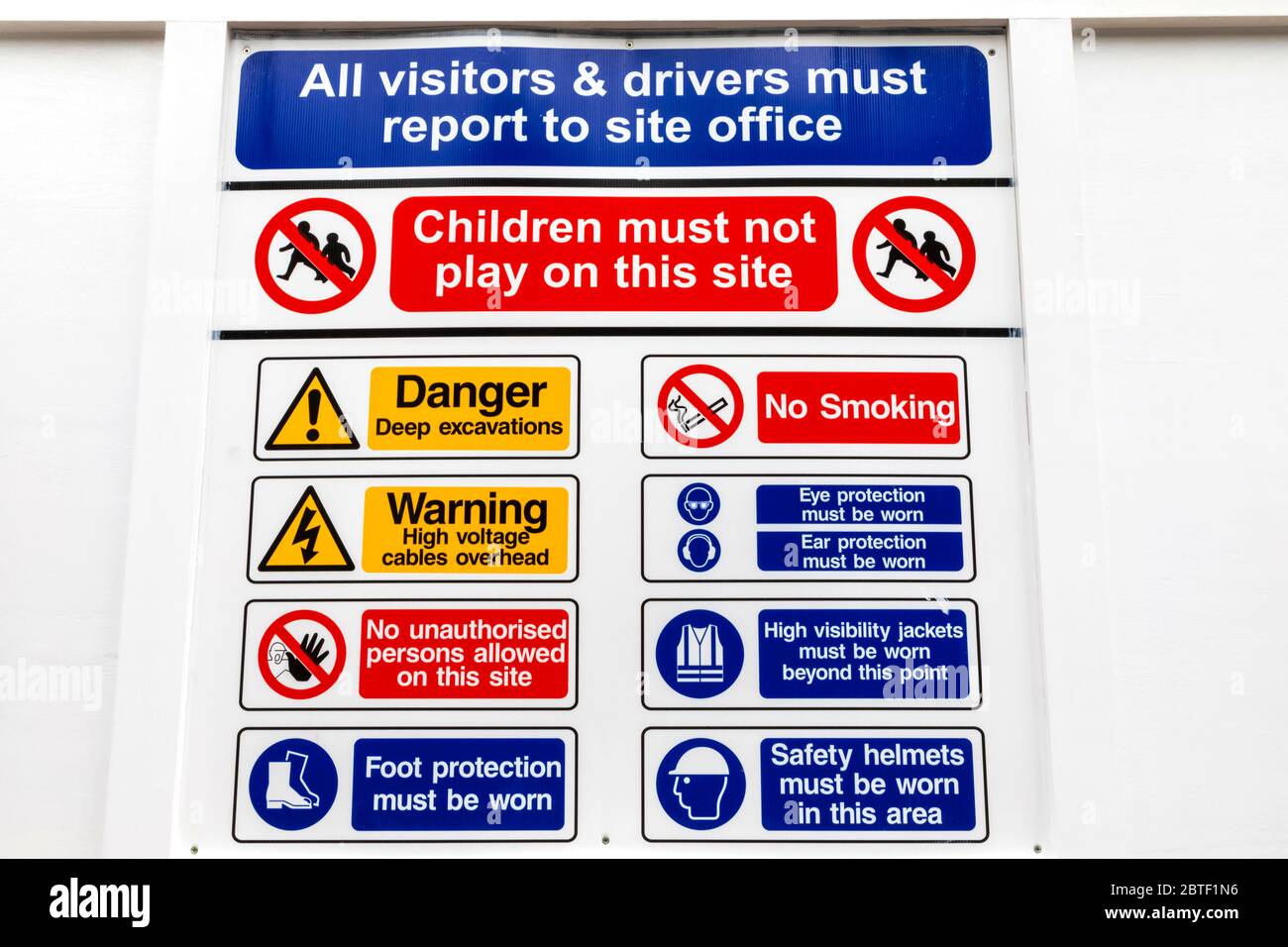 England, London, Construction Site Warning and Safety Sign Notices ...