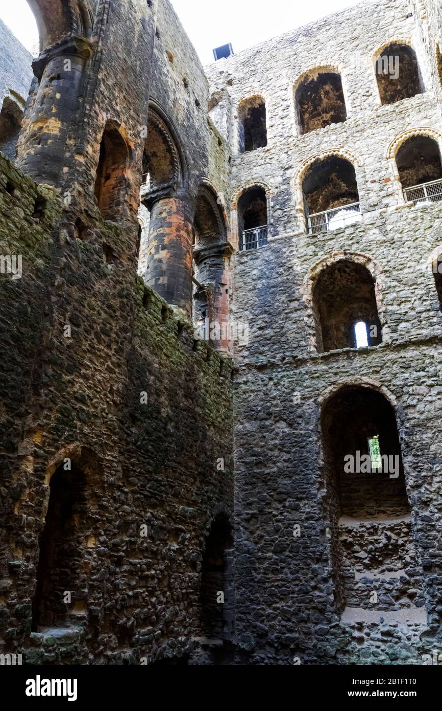 England, Kent, Medway, Rochester, Rochester Castle, Interior View Stock ...