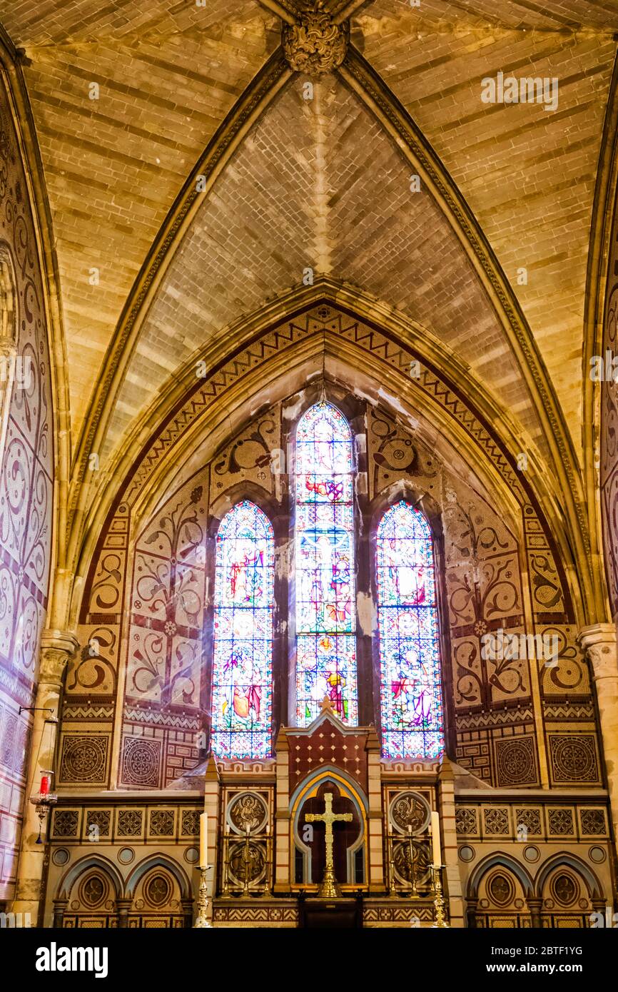 England, Kent, Dover, Dover Castle, St Mary-in-Castro Church, The Nave ...