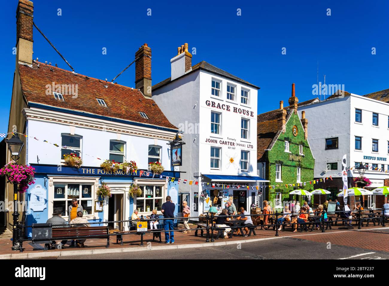 England, Dorset, Poole, Waterfront Bars and Pubs Stock Photo - Alamy