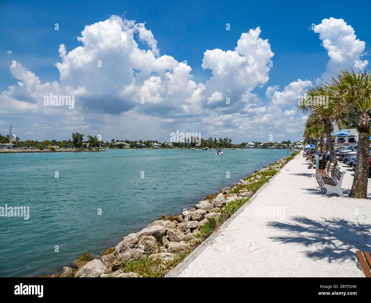 Intercoastal Waterway channel at the South Jetty to the Gulf of Mexico ...